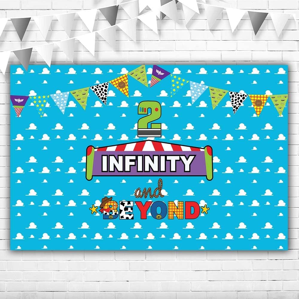 Two Infinity and Beyond Birthday Banner 5x3ft Happy Birthday Cowboy ...