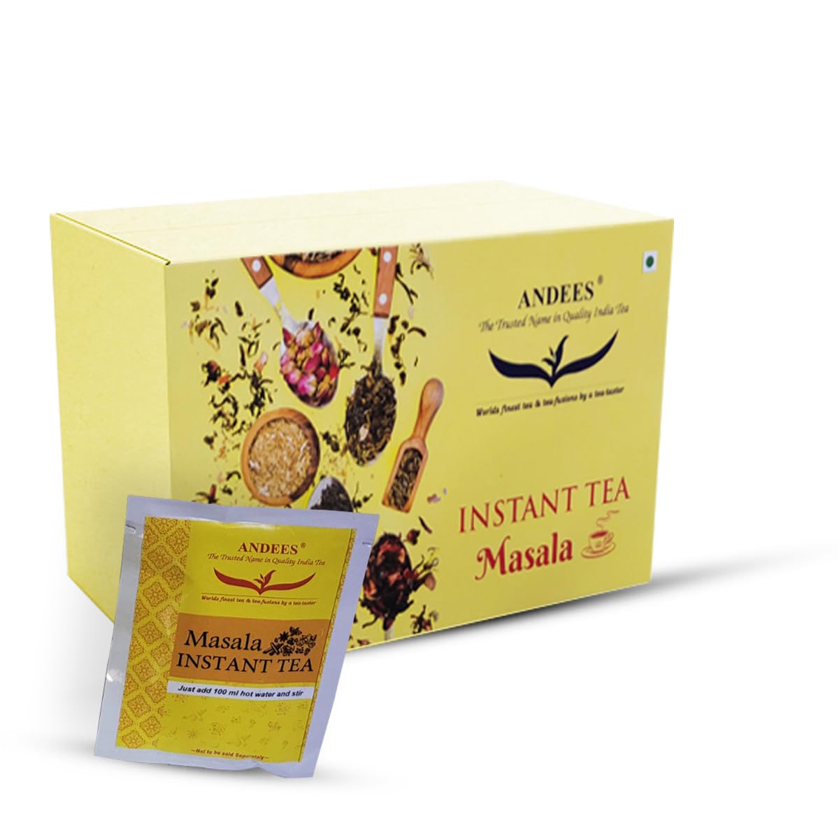 ANDEES Instant Masala Chai Strong Tea Ready in 10 Sec, Natural and ...