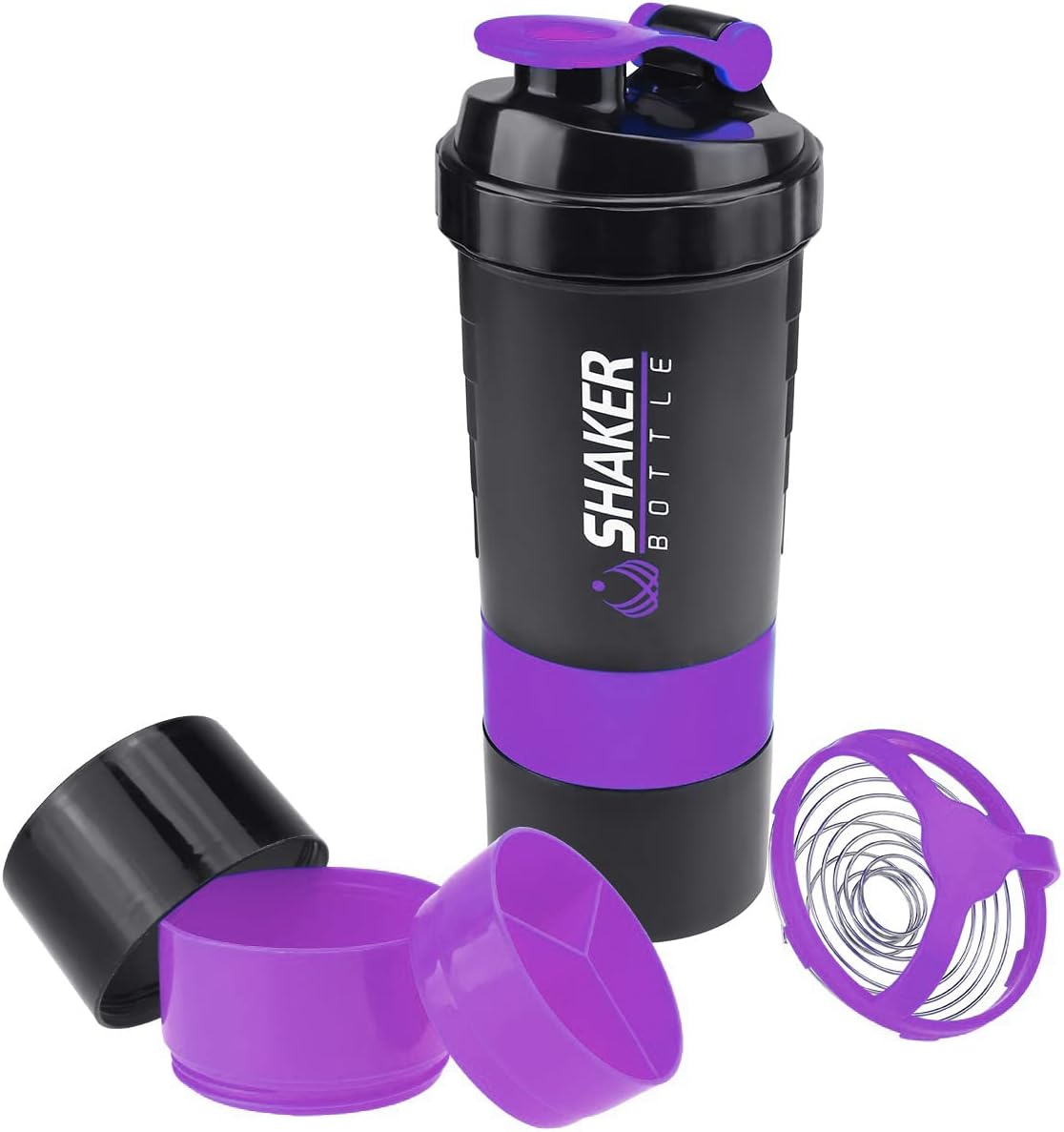 Amazon.com: XTK Shaker Bottle Protein Shaker Bottles with Storage and ...