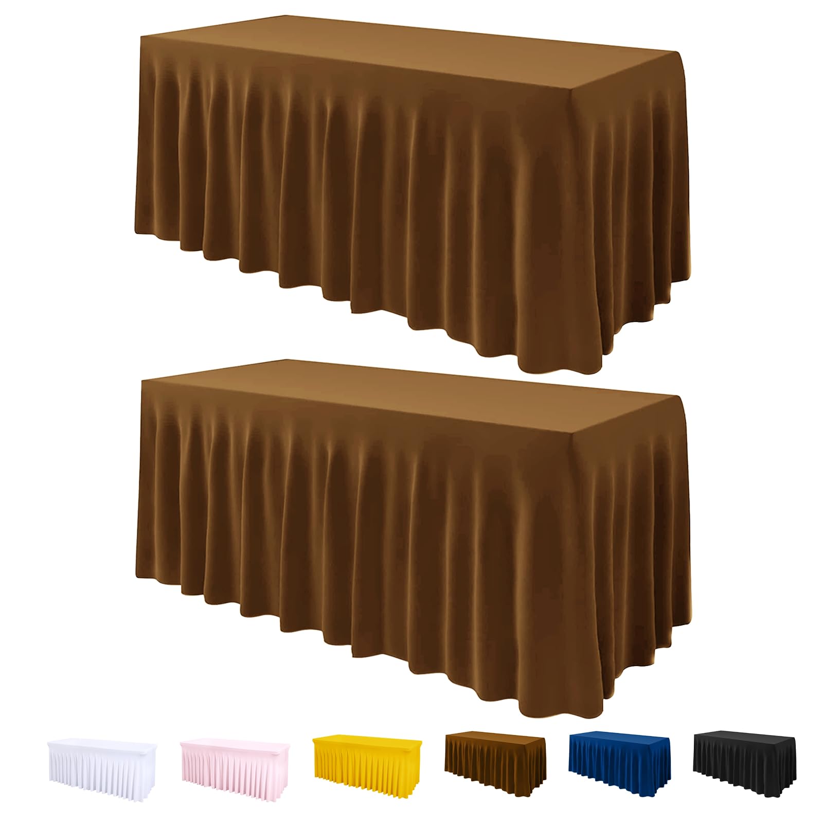 Amazon.com: ManMengJi Table Cover and Table Skirt One-Piece for Folding ...