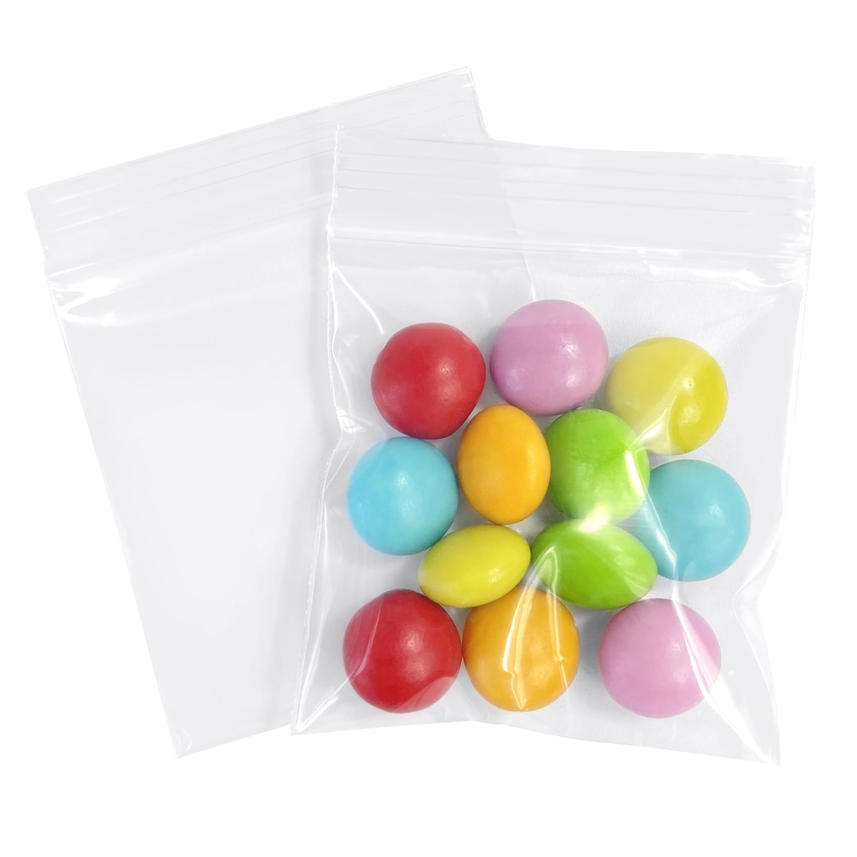 2x2 Inches Mini Plastic Zip Bags, 200 Pieces Jewelry Bags, Clear ...