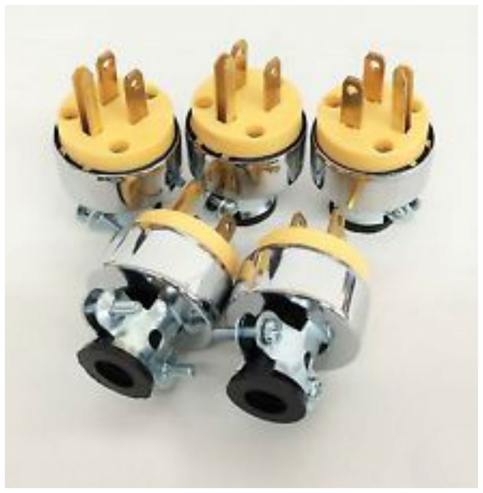 5 Pc Male Extension Cord Electrical Wire Repair Replacement Plug End ...