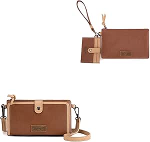 Montana West Wrangler Crossbody Wallet Purse and Dual Pouch Wristlet Wallet: Handbags: Amazon.com