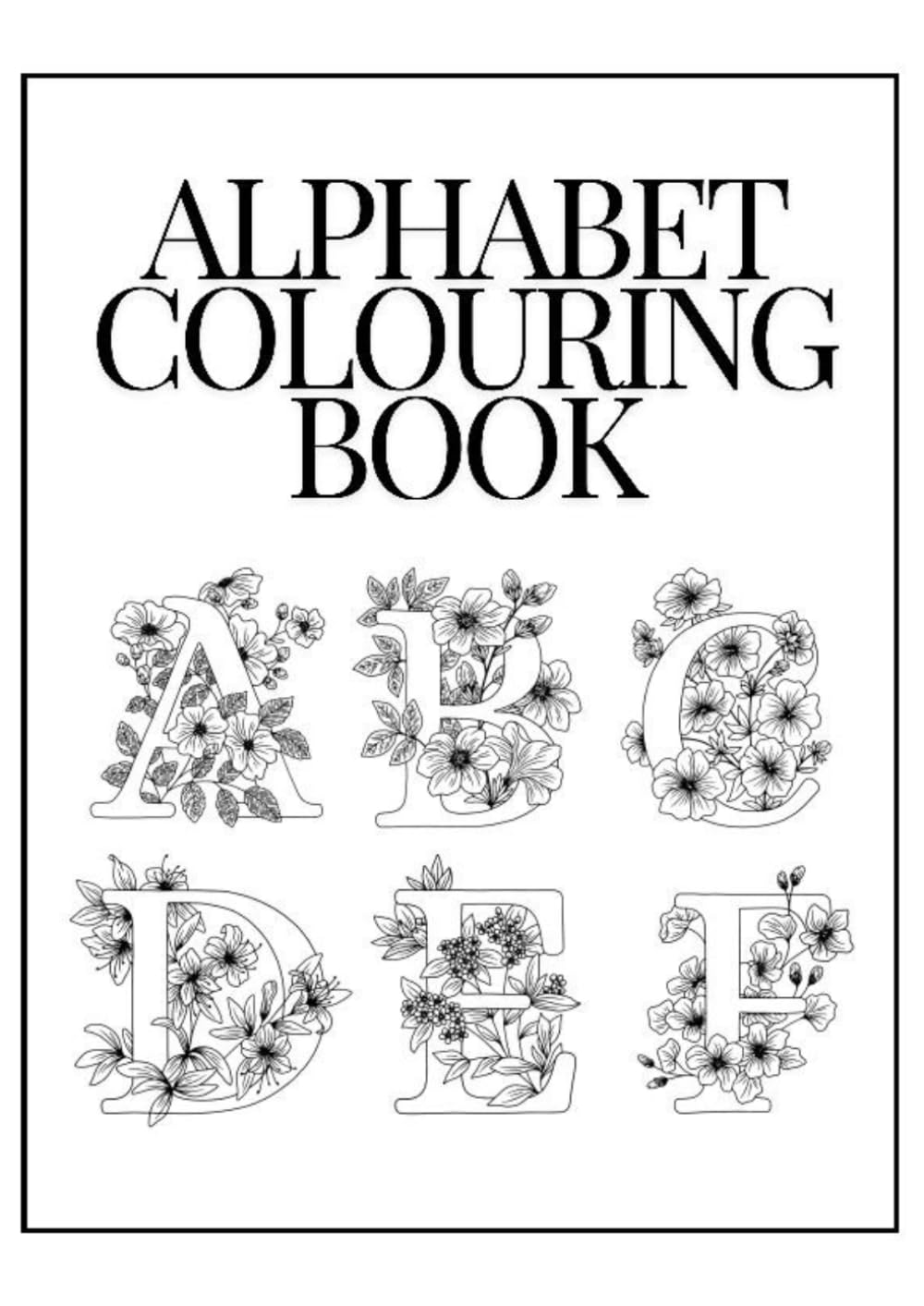Alphabet Coloring Pages Worksheet in Black and White: KHARBULI, ARISA ...