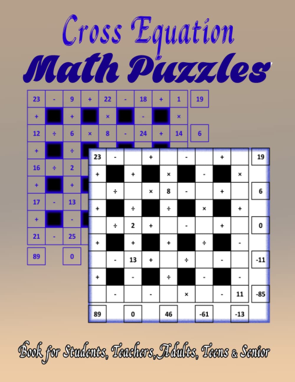 Cross Equation Math Puzzles: Large Print Number Search, Math Squares ...