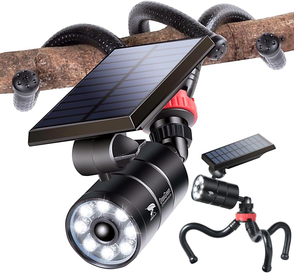 DrawGreen Camping Motion Sensor Light, Solar Spot Light Outdoor ...