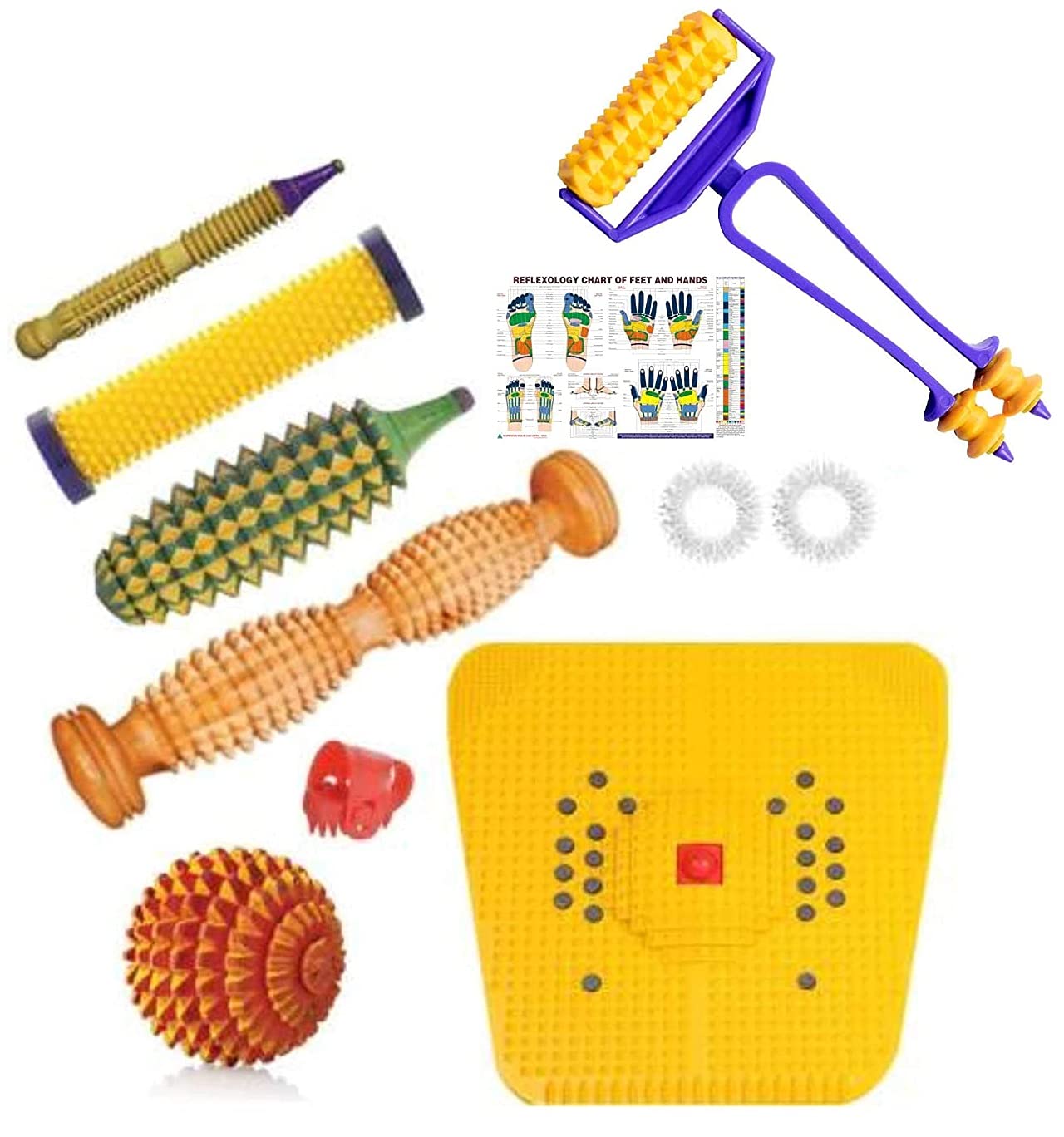 Acupressure Tools Combo Kit Magnetic Pyramid & Acu Therapy Blood ...