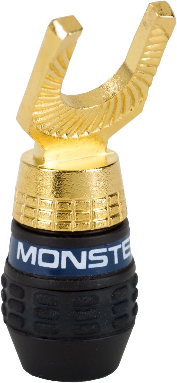 Monster QuickLock MKII Gold Angled Spade Connectors For Easy Self ...