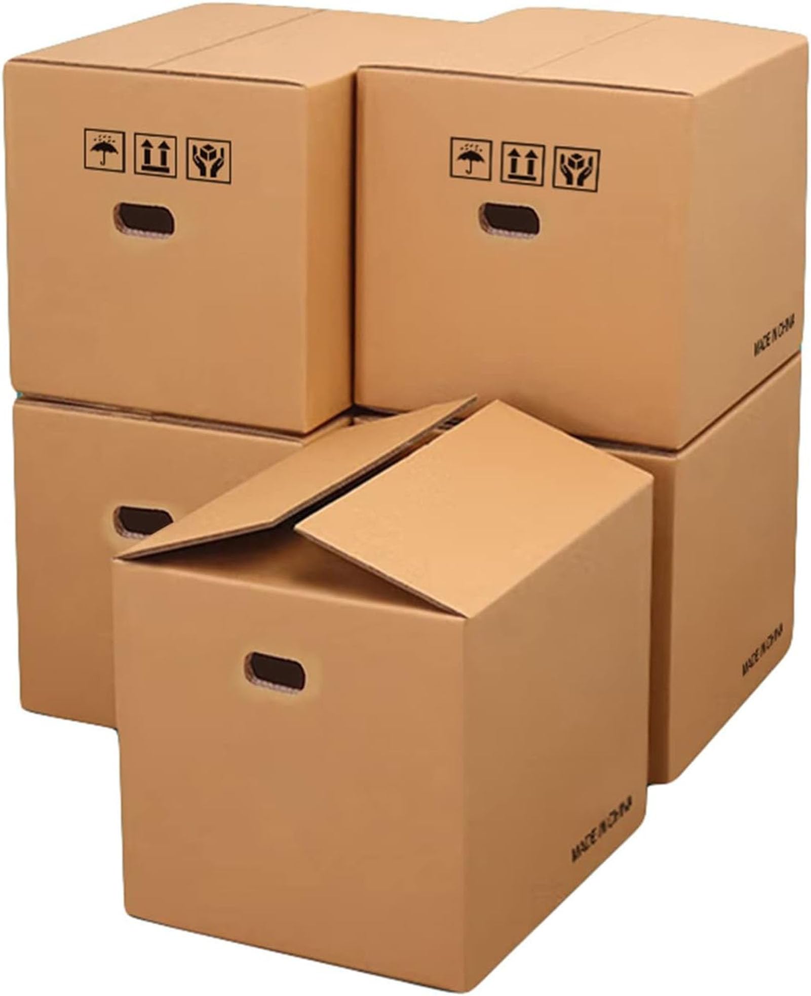5 Pack Extra Large Moving Boxes 60cm/70cm/80cm/90cm/100cm, Corrugated ...