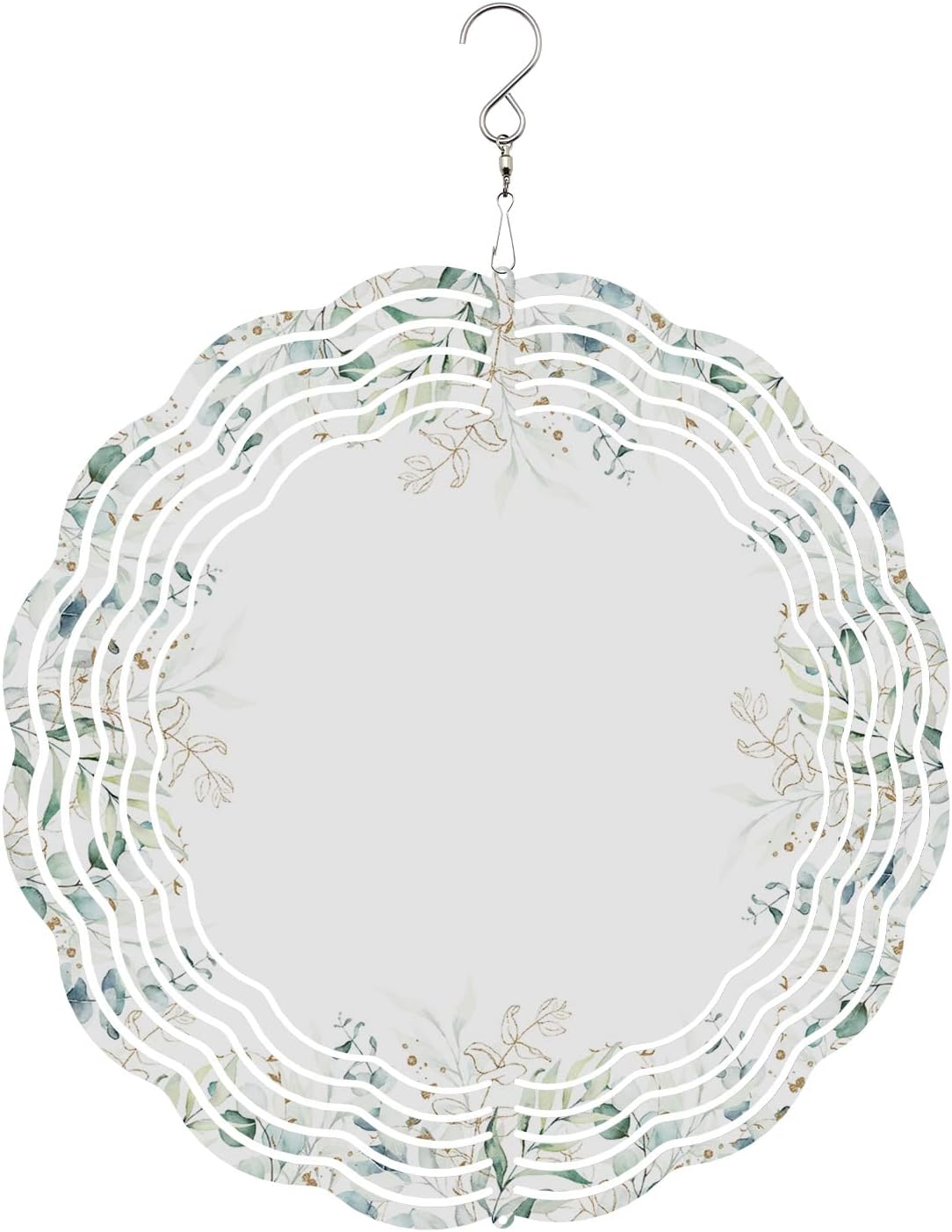 Amazon.com: Wind Spinner Farm Green Eucalyptus Leaves Plant on White ...