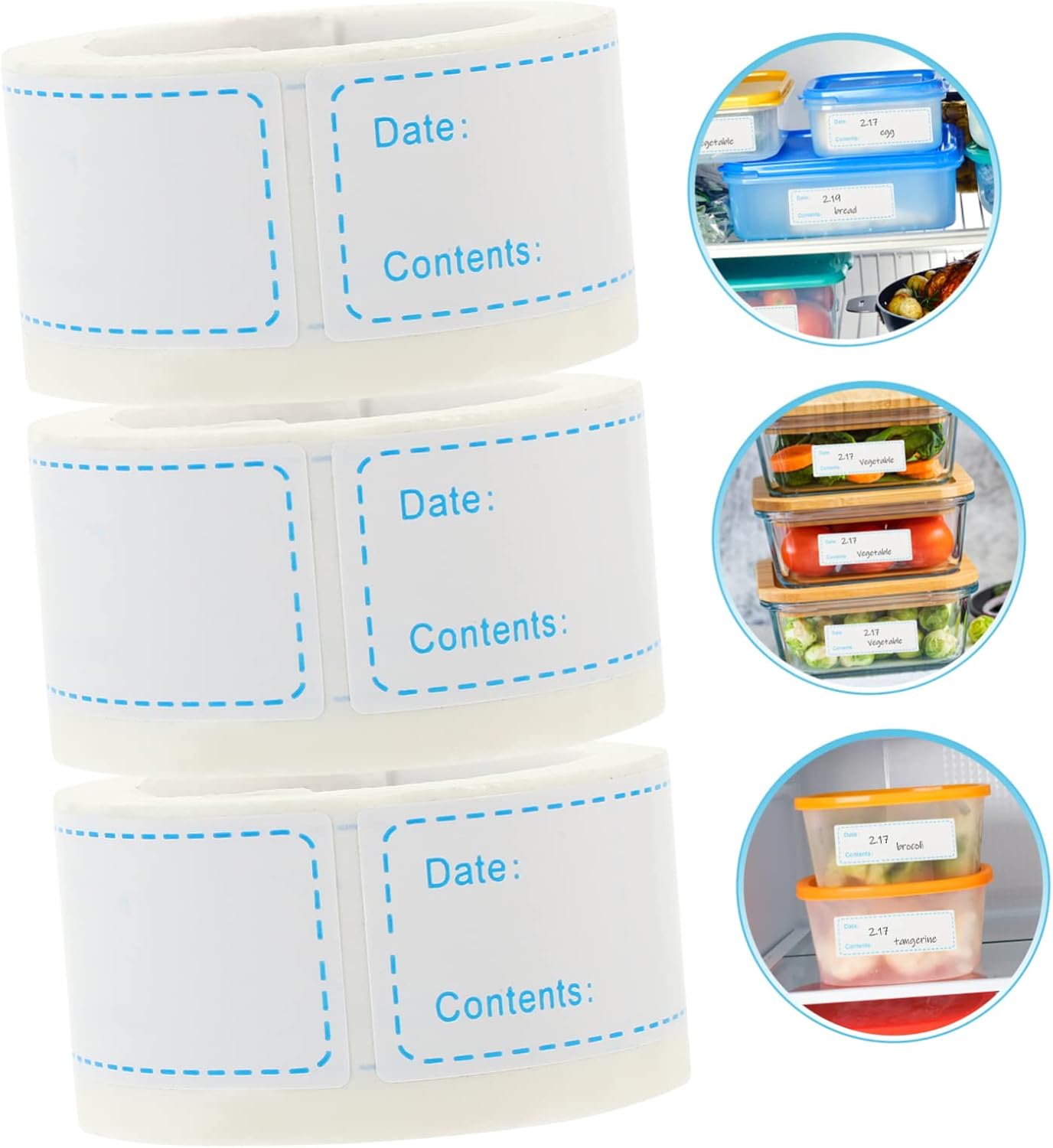 ABOOFAN 15 Rolls Self-Adhesive Label Kitchen Food Labels Food ...