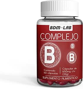 BDM LAB | Cápsulas de Complejo B | 60 Cápsulas | Suplemento Alimenticio ...