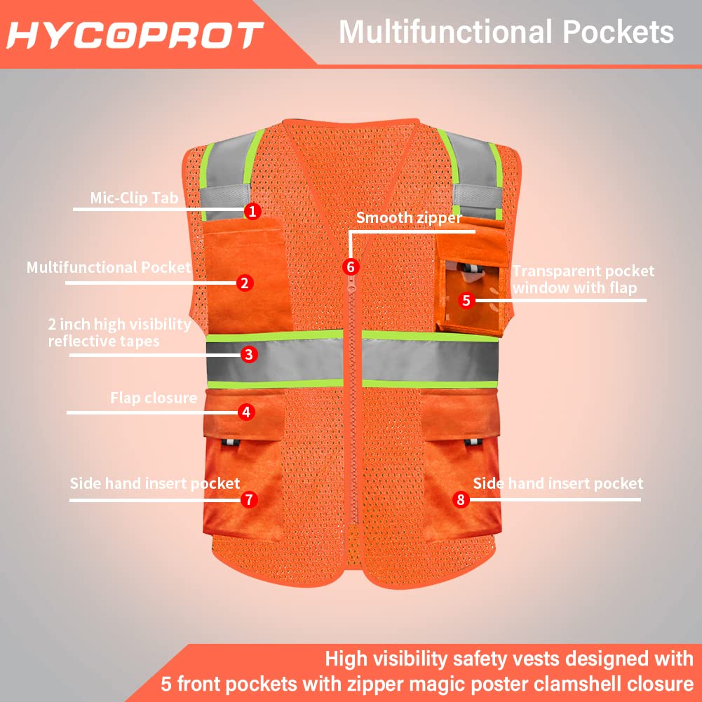 Snapklik.com : HYCOPROT High Visibility Mesh Reflective Safety Vests