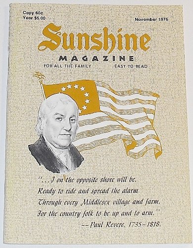 Sunshine Magazine November 1976: Various: Amazon.com: Books