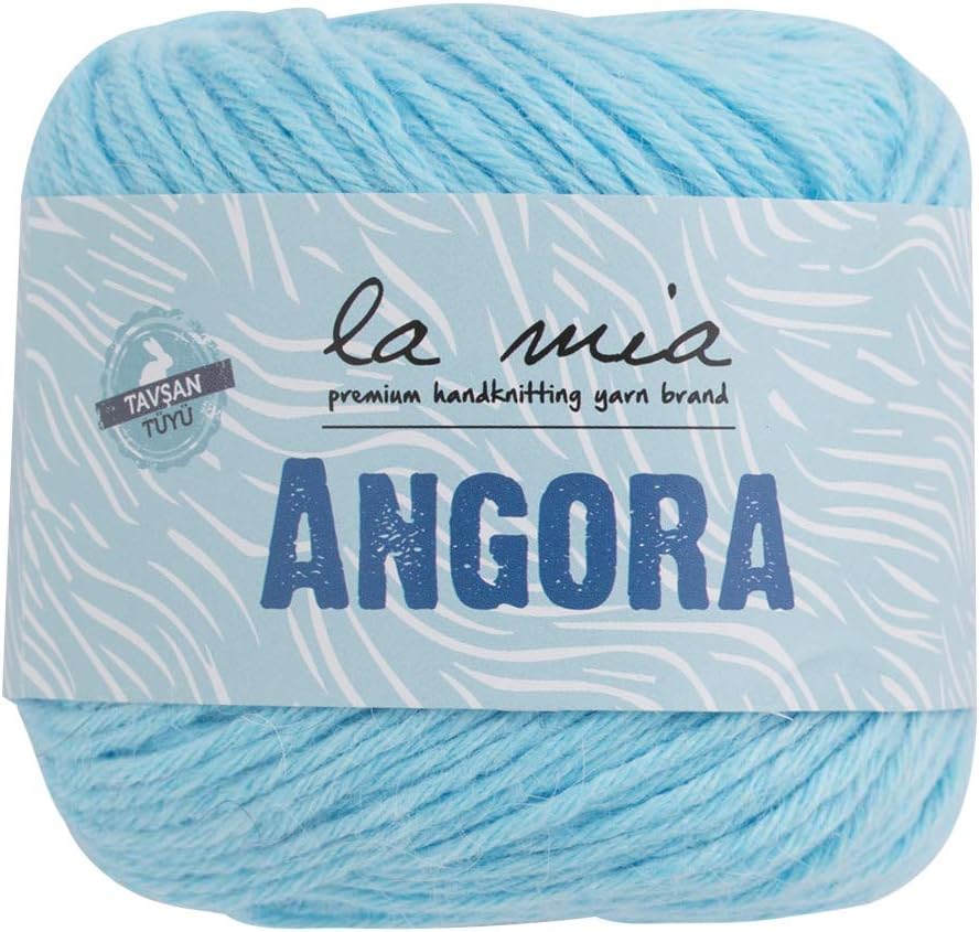 Amazon.com: 5 Ball La Mia Angora Wool Total 8.8 Oz. Each 1.76 Oz (50g ...