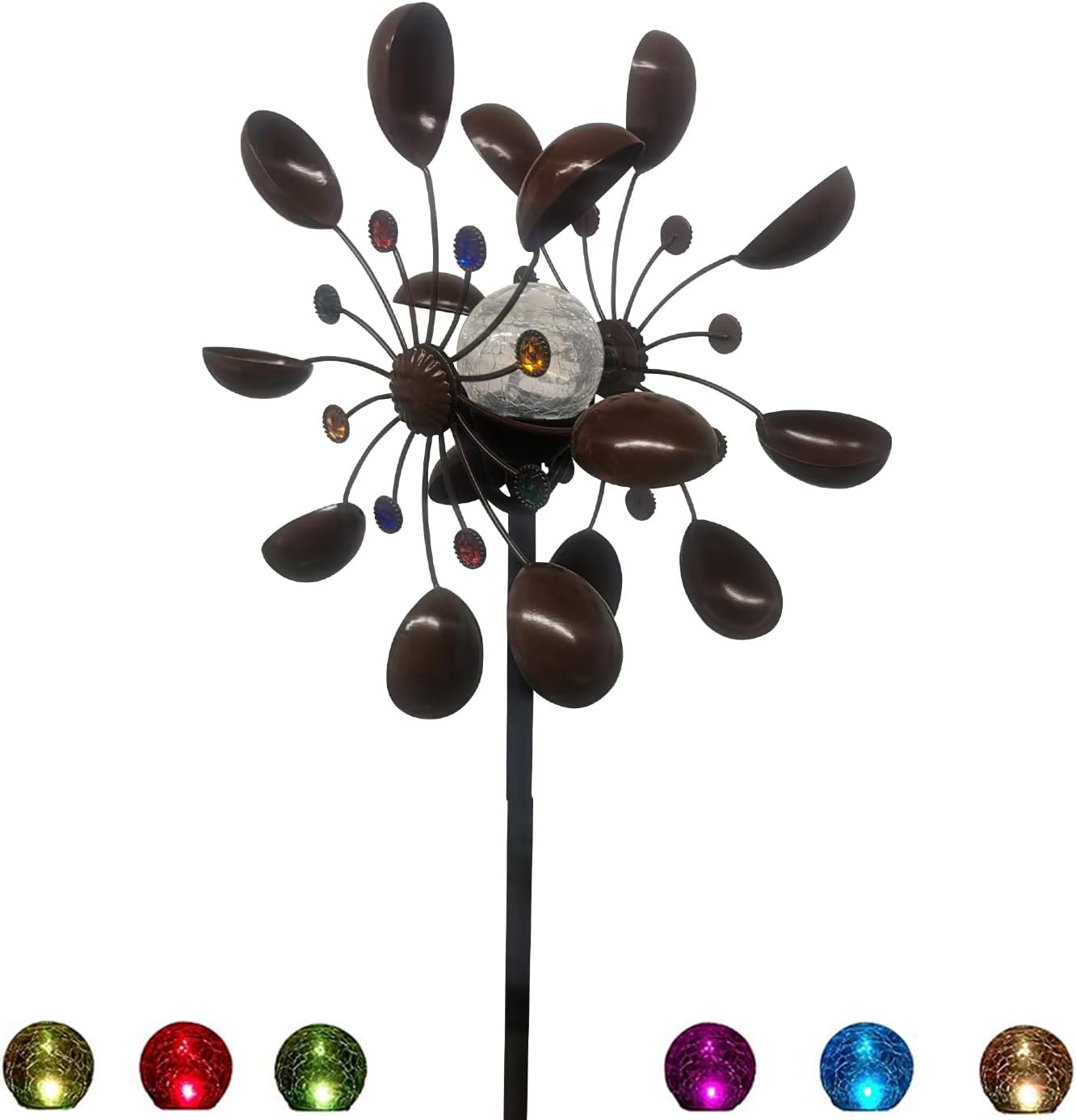 Amazon.com: NUENUN Wind Spinner Outdoor Metal - Multi-Color Seasonal ...