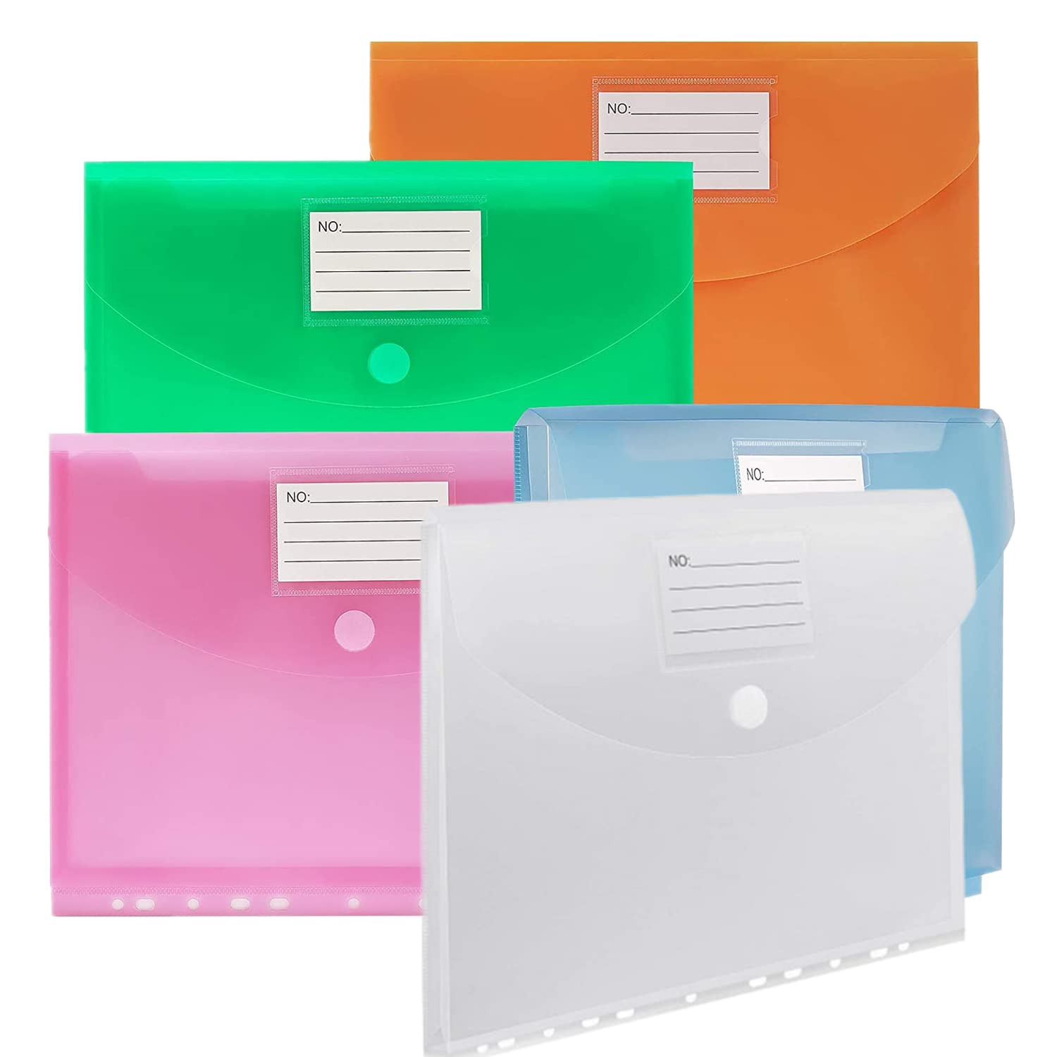 Amazon.com : Large-Capacity Transparent Plastic File Folders,Expandable ...