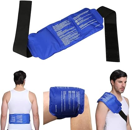 Back Ice Gel Pack, LEADSTAR Reusable Gel Ice Pack with Strap Hot Cold ...