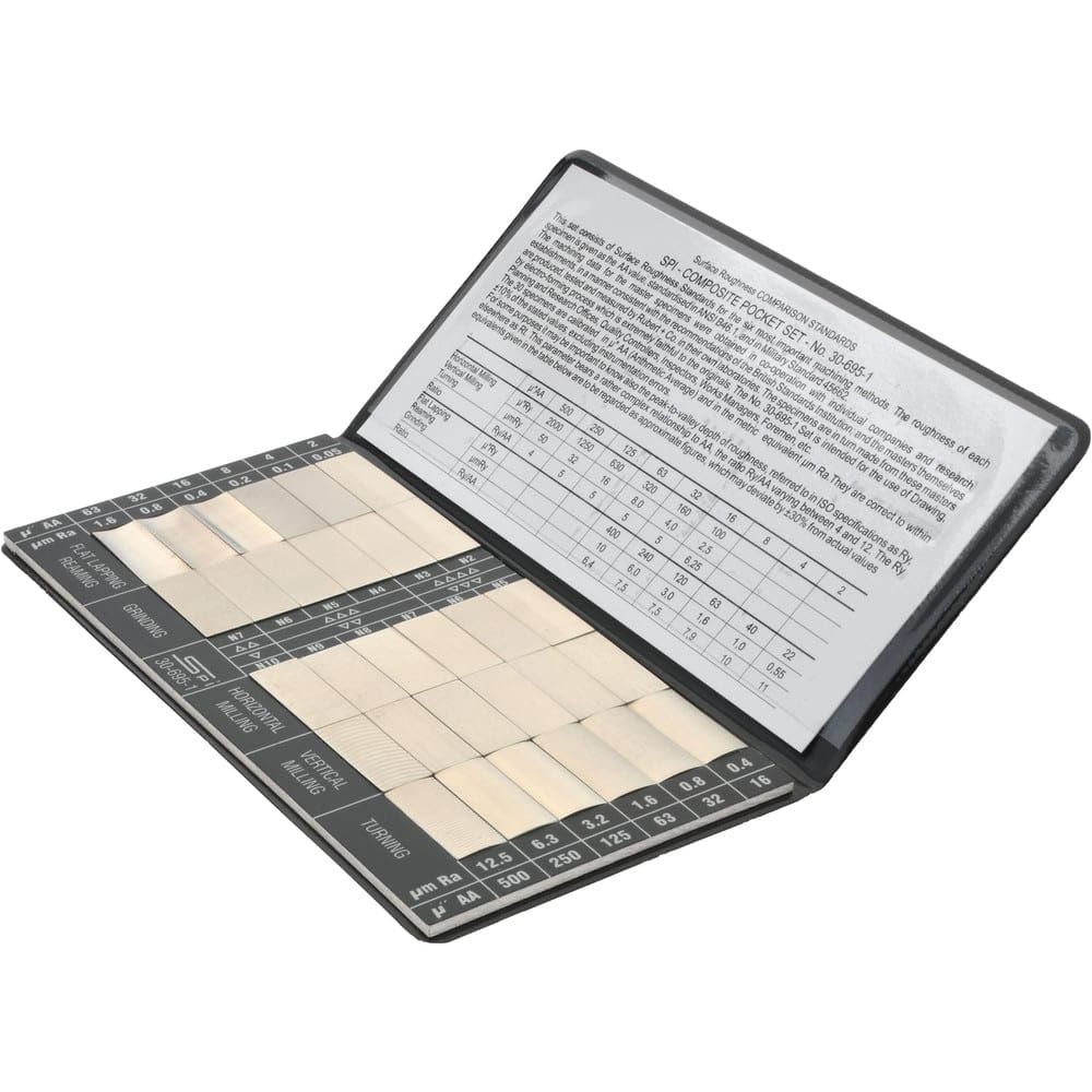 SPI 30-695-1 Surface Roughness Comparator Standards: 2 to 500 Ra Micro ...