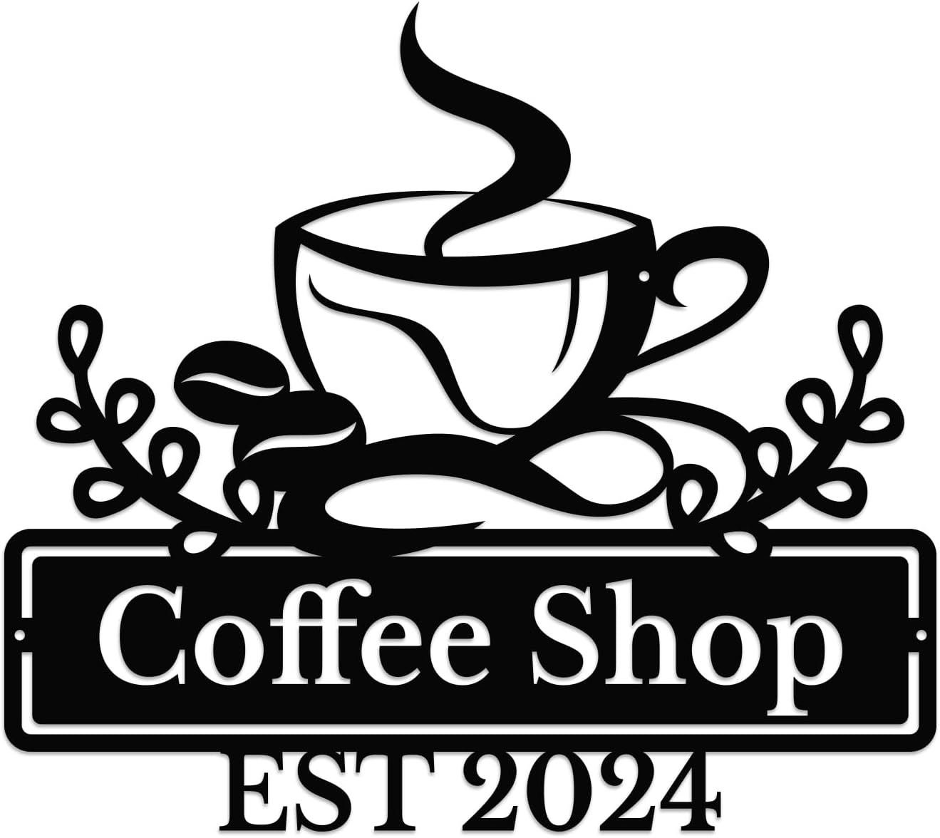 Amazon.com: Personalized Cafe Coffee Name metal Signs,Custom Shed Metal ...