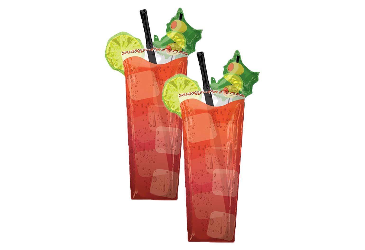 Amazon.com: Set of 2 Bloody Mary Cocktail Jumbo 37" Foil Party Balloons ...