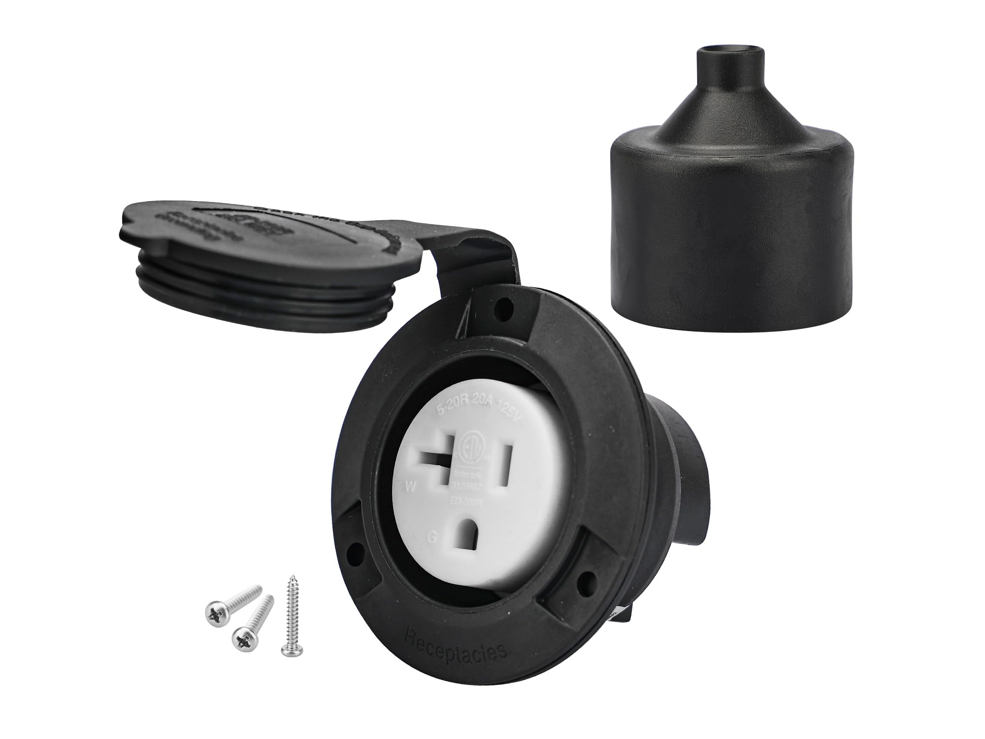 Dust Proof Outlet With Cover AC WORKS 20 Amp 125-Volt NEMA 5-20P All ...