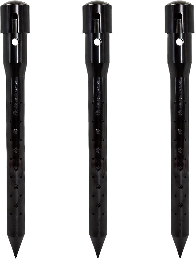 Amazon.com: 14 in. DEEP DRIP Plant Watering Stake (3 Pack) (Black) | UV ...