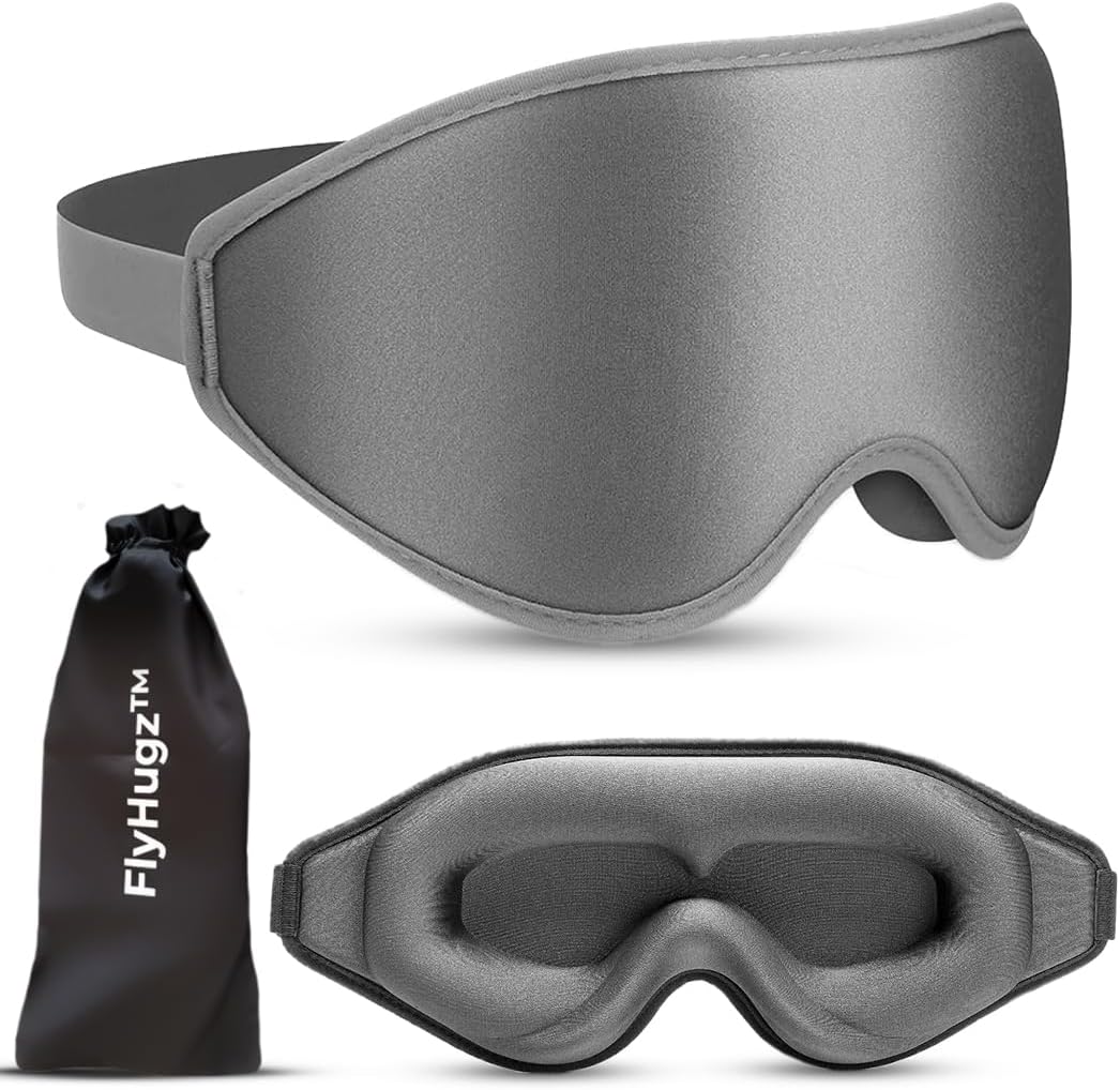 Amazon.com: FlyHugz® 3D Travel & Home Sleep Mask | Ultra-Soft, 100% ...