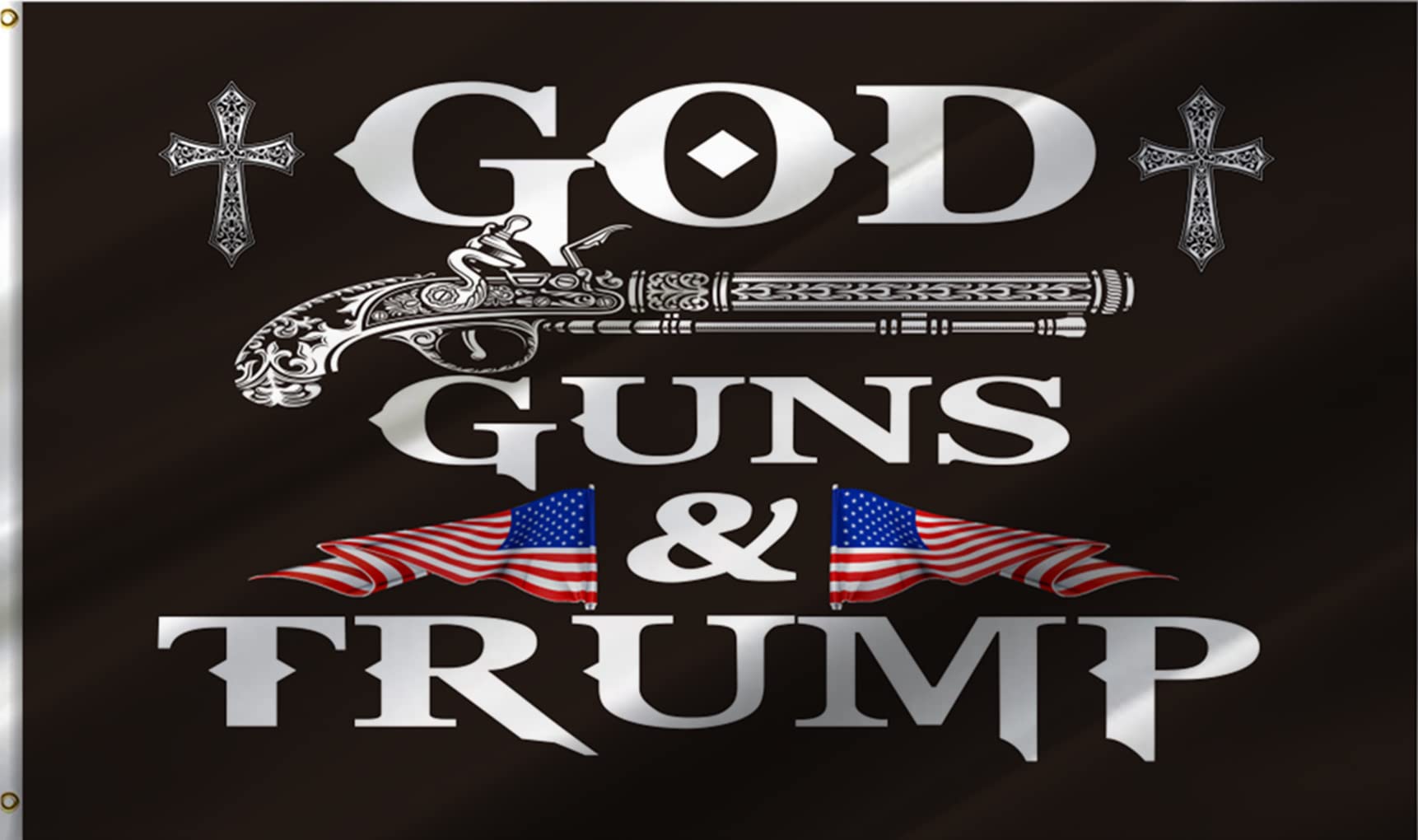 Amazon.com : Snatelows God Guns and Trump Flag 2x3ft,Vivid Color ...