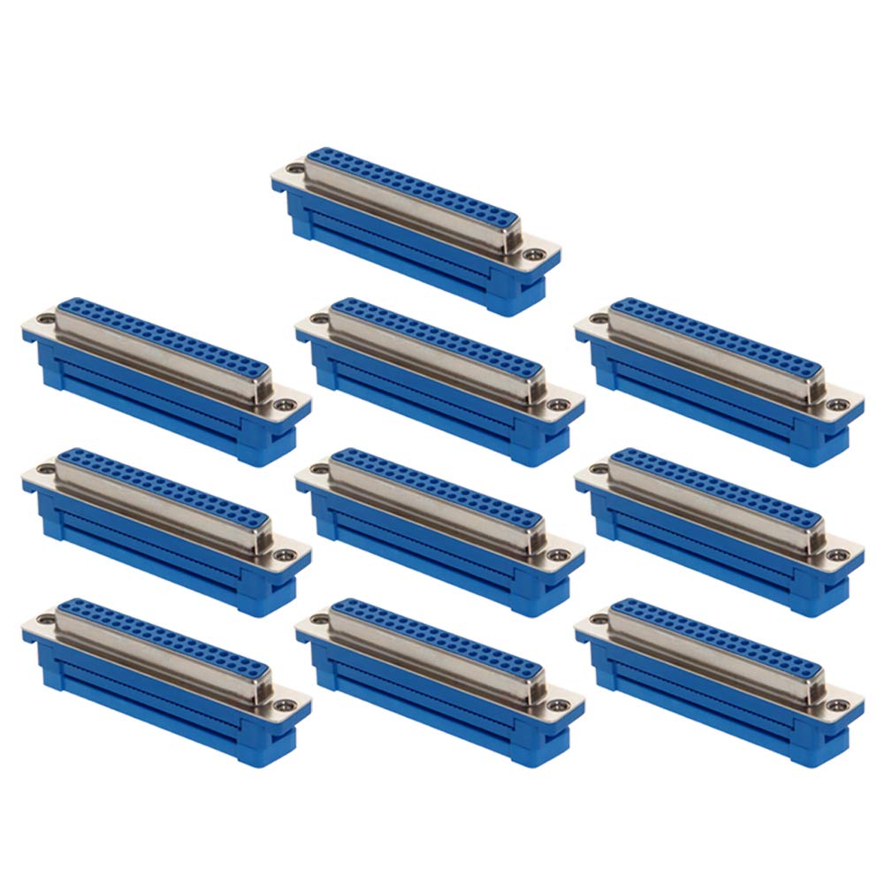 Buy Fielect IDC D-Sub Ribbon Cable Connector 25-pin 2-Row Female Socket ...