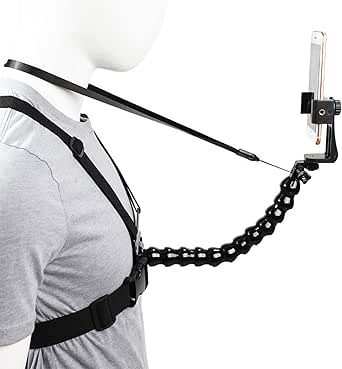 Amazon.co.jp: [Quikaboo] スマホ 胸マウント 手ぶら動画撮影 スマホハーネス チェストハーネス アクションカメラ マウント チェスト ハーネス カメラ フレキシブル ...