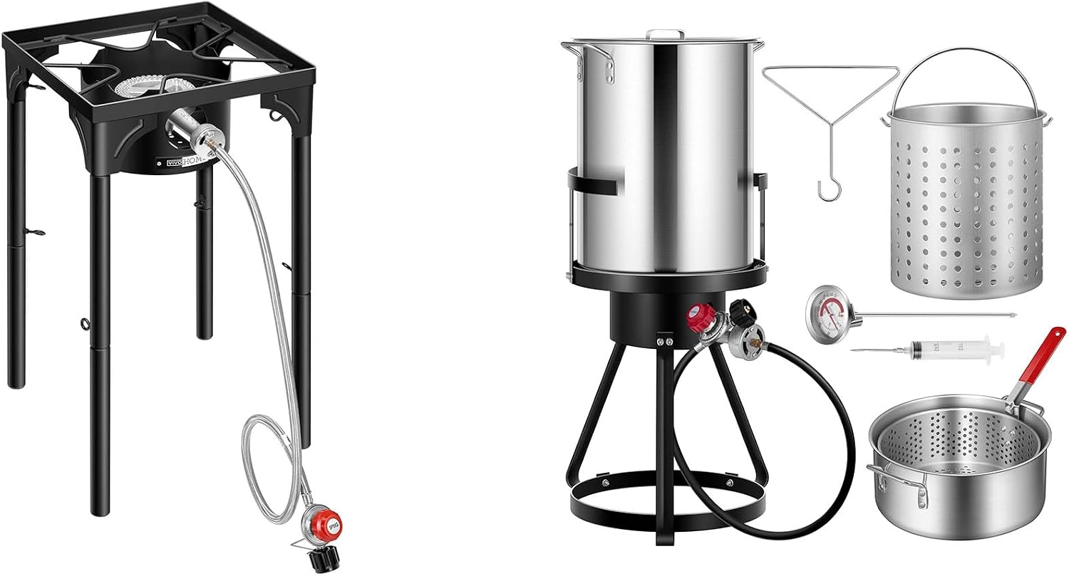 Amazon.com: VIVOHOME Single Propane Outdoor Burner 100,000 BTU Camping ...