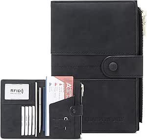 Senbos Passport Cover, Travel PU Leather Passport Wallet for Women Men ...