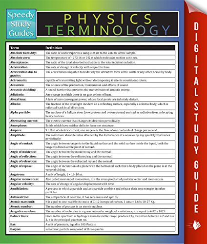 Amazon | Physics Terminology: Speedy Study Guides (English Edition ...