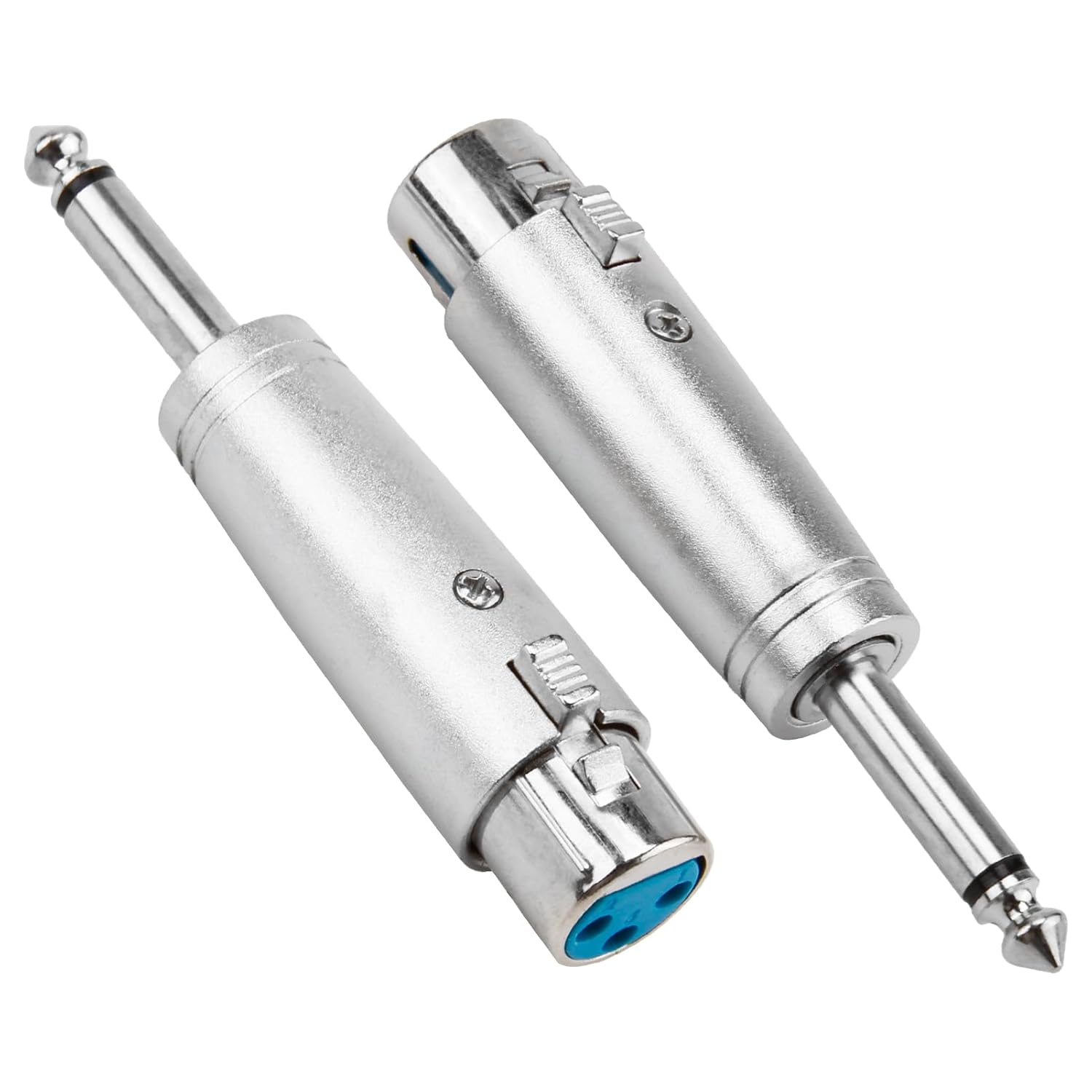 2PCS XLR Female to Jack Adapter 6.35mm 1/4 Inch Mono TRS Cable Male ...