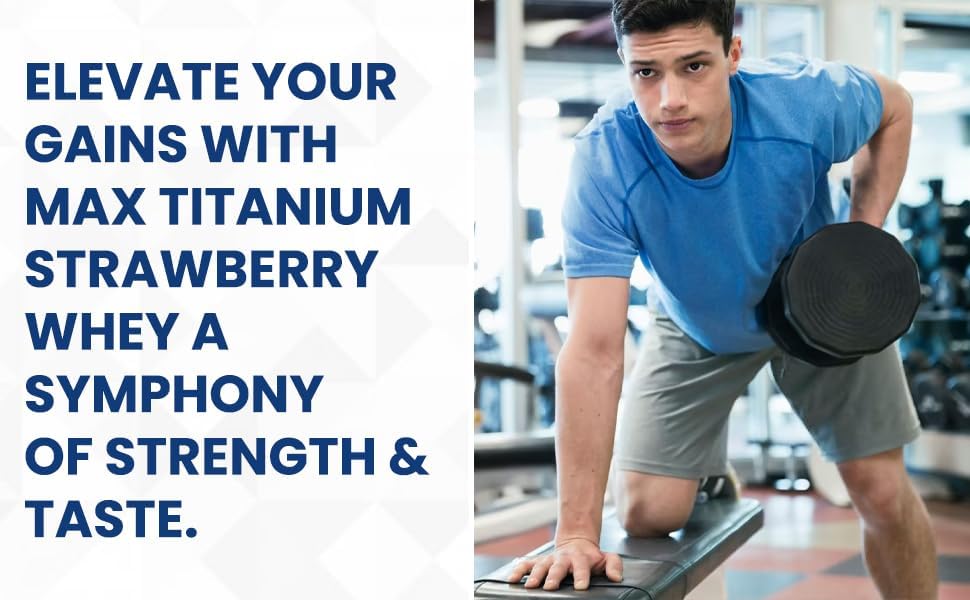 MAX TITANIUM Proteína de suero (fresa, 4 LB) – Yaxa Colombia