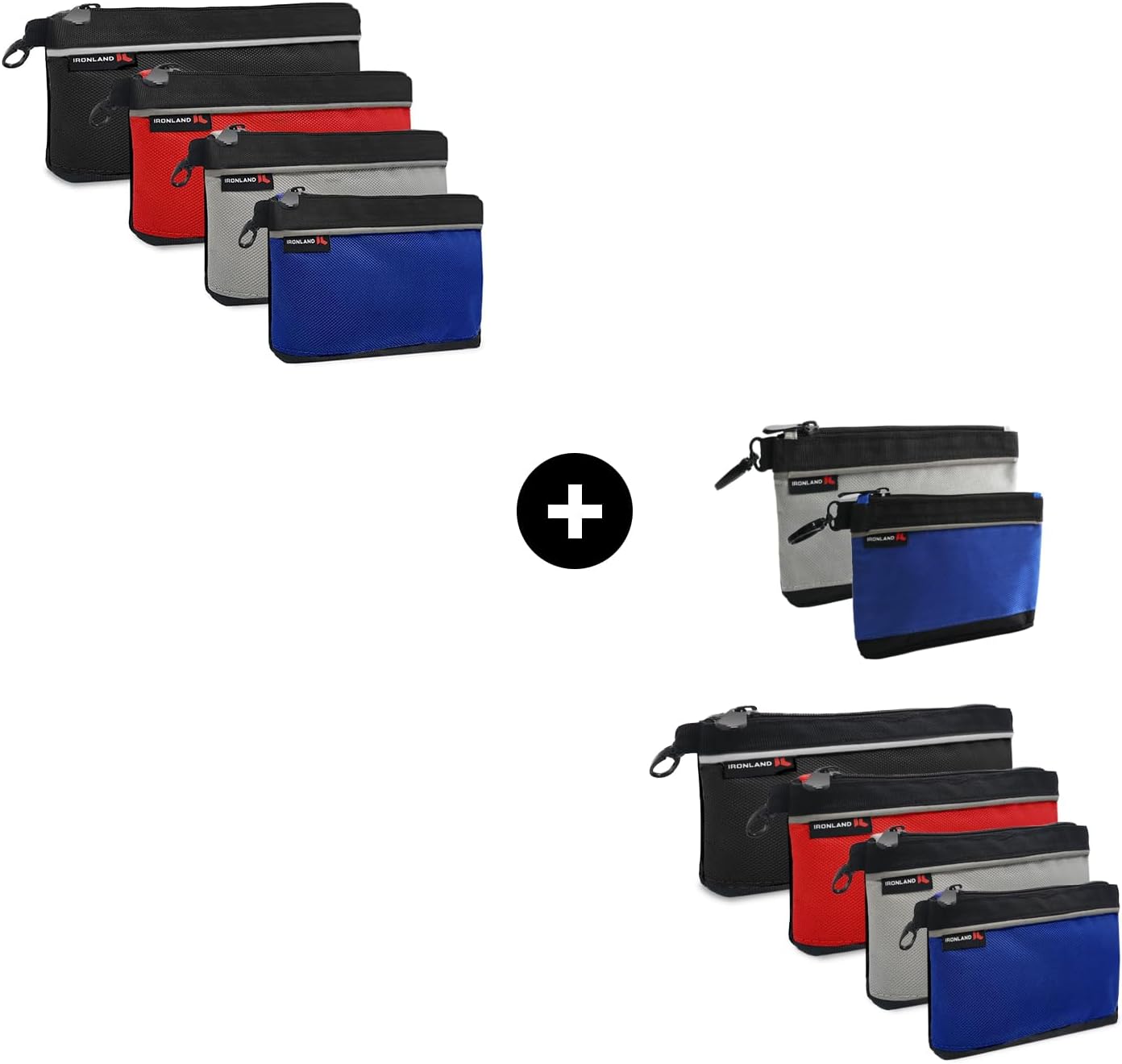 IRONLAND 4 Pack Combo Small Tool Pouches and 6 Pack Combo Small Tool ...
