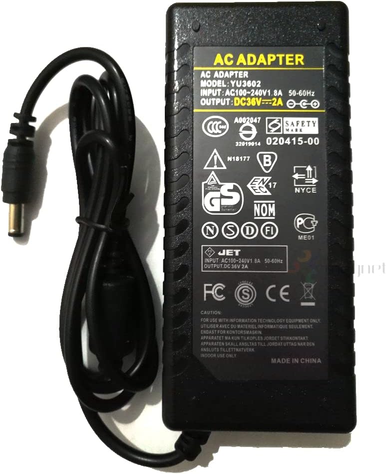 Amazon.com : 36V 1A 2A 3A AC DC Adapter Charger for 5050 3528 LED Light ...