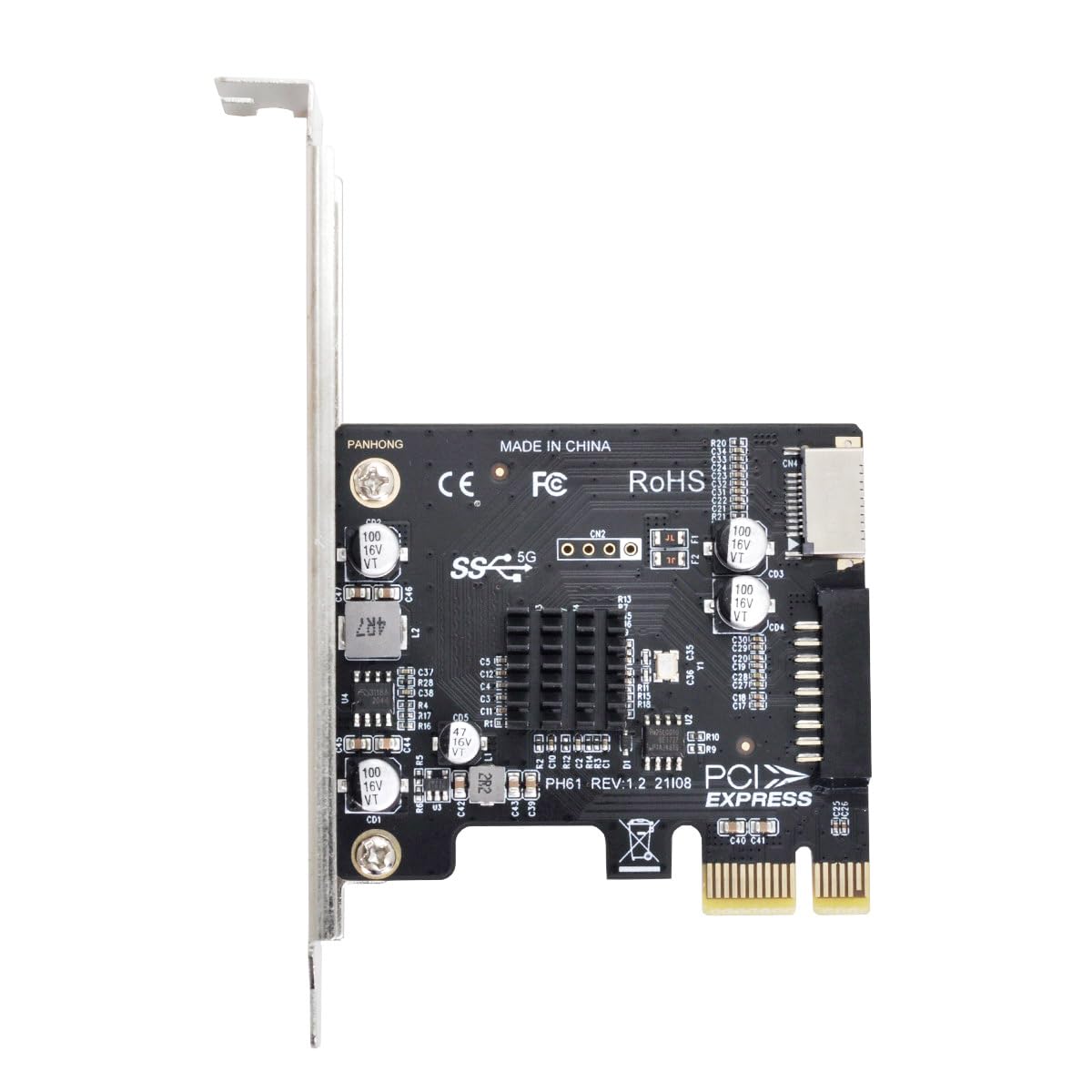 Amazon.com: CY Card 5Gbps Type-E USB 3.1 Front Panel Socket & USB 3.0 20Pin to PCI-E 1X Express ...