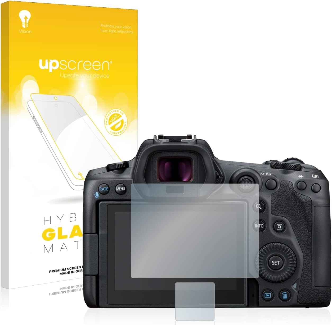 upscreen Matte Screen Protector Glass Film compatible with Canon EOS R5 ...