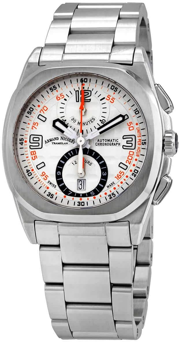 Amazon.com: Armand Nicolet JH9 Chronograph Automatic Silver Dial Men's ...
