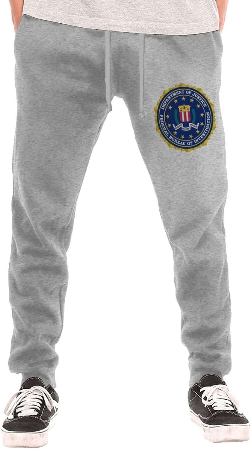 Amazon.com: Nltusmc FBI Mens Pants Sport Pants Soft Cotton Elastic ...