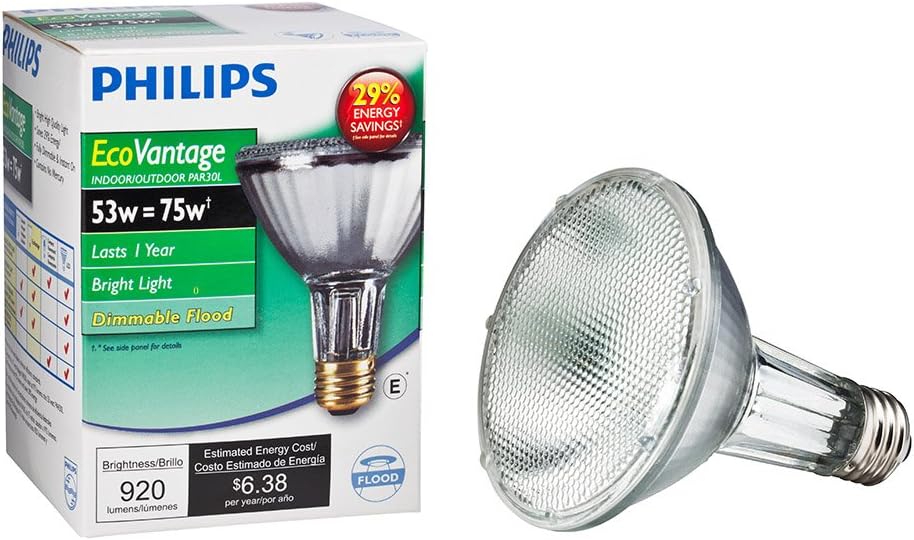 Amazon.com: Philips Halogen PAR30L Flood Light, 920 Lumen, Bright White ...