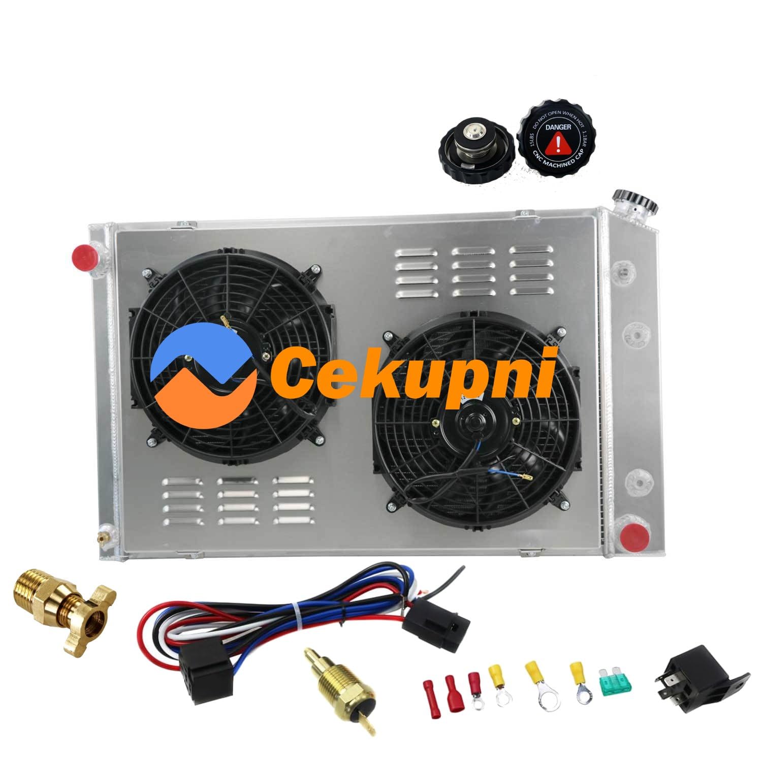 Amazon.com: For chevy c10 radiator,4 row radiator fan shroud for 1981 ...