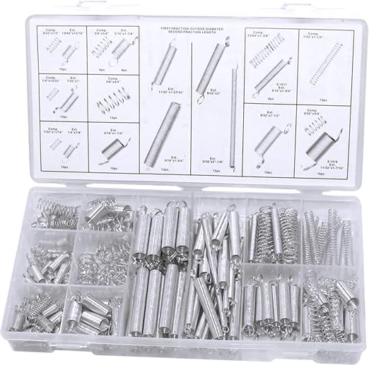 Assortiment de Ressorts de Compression et Traction 200 Pièces avec ...