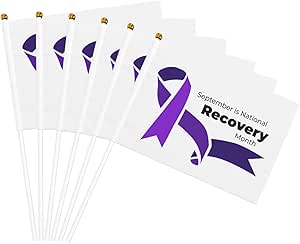 Amazon.com: National Recovery Month Flags Small Mini Flag Handheld ...