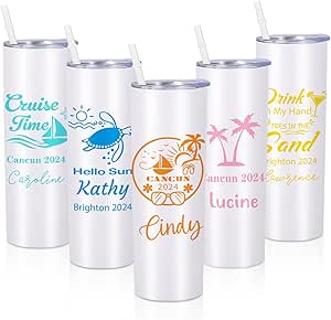Amazon.com | Snoweets Girls Trip Cups with Lid Straw, Personalized ...