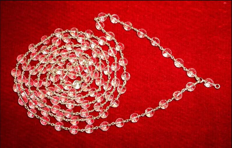 Buy Gemstone Industry Beautiful Diamond Cut Sphatik Mala Original ...