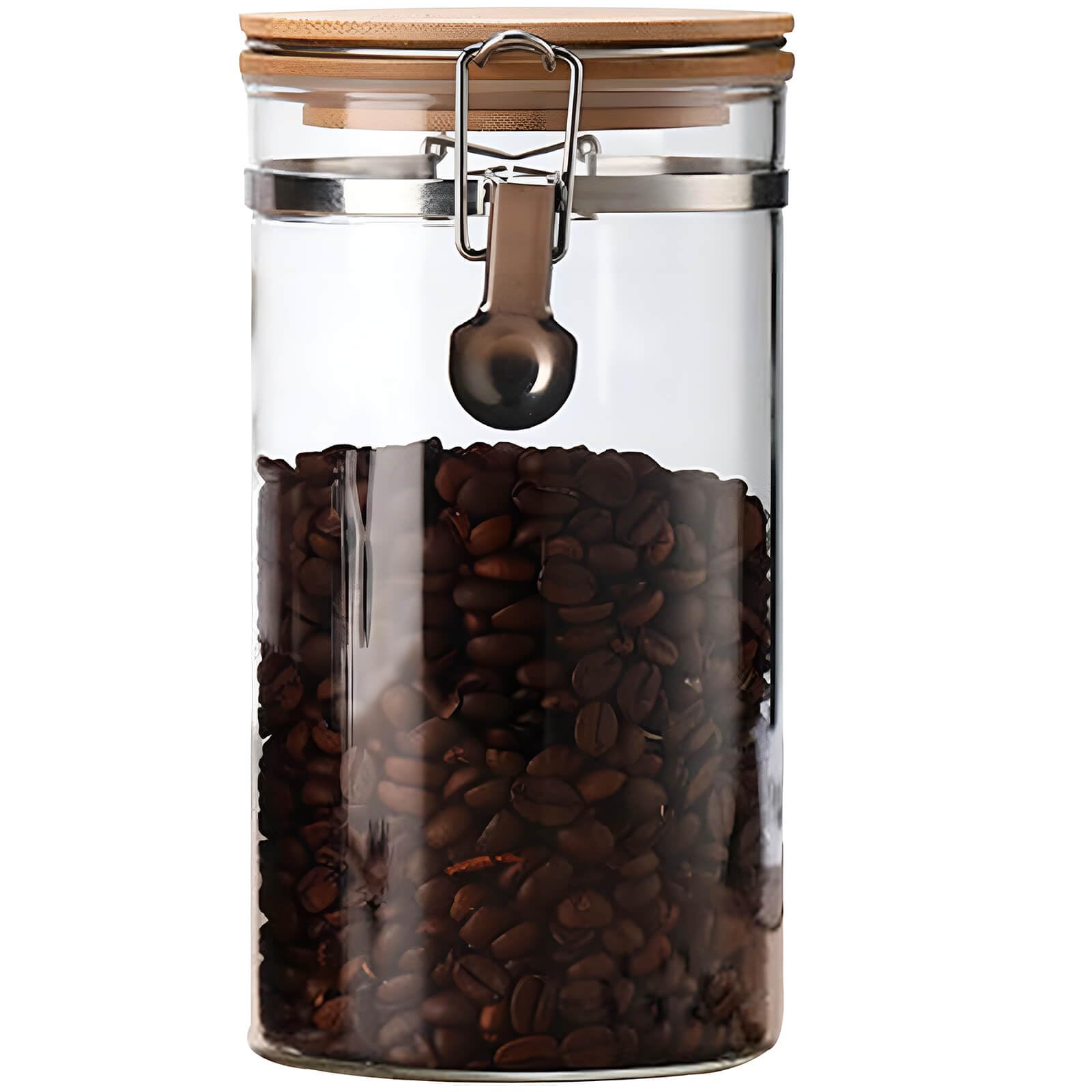 Amazon.com: Zrwcvxy Glass Coffee Bean Storage Container with Airtight ...