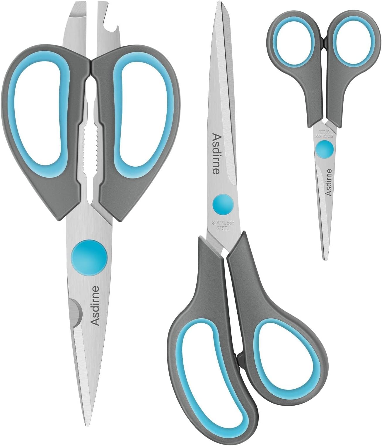 Amazon.com: Asdirne Kitchen Scissors Set, Knife-Grade Stainless Steel ...